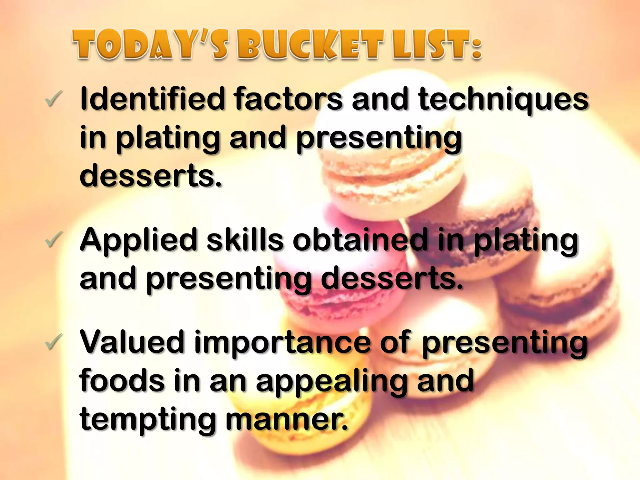 02 fundamentals of plating desserts | PDF