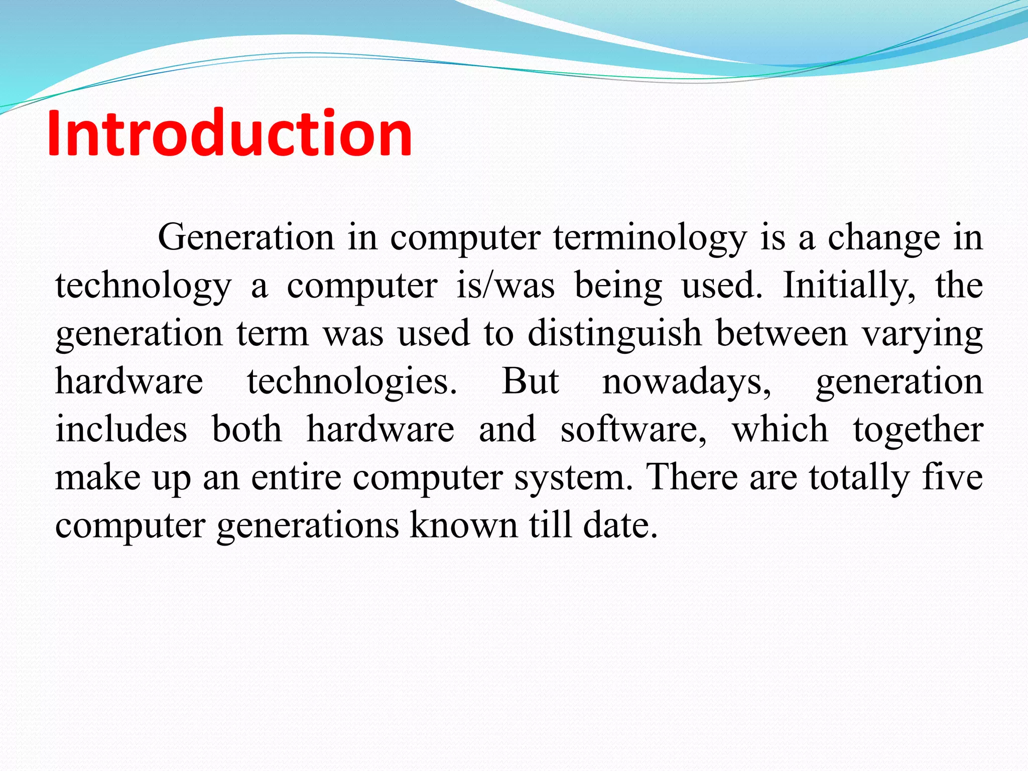Generation of computers | PPT