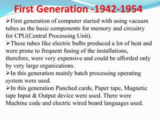 Generation of computers | PPT