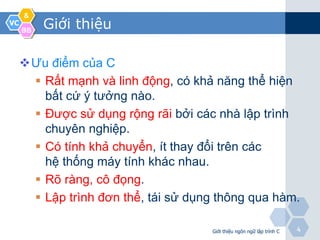 Phần 2: Giới thiệu ngôn ngữ lập trình C | PDF