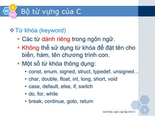 Phần 2: Giới thiệu ngôn ngữ lập trình C | PDF