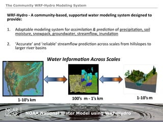 Community WRF-Hydro & Its Implementaton as the NOAA National Water Model | PDF