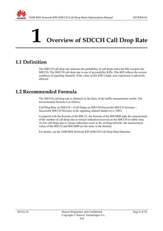 02 gsm bss network kpi (sdcch call drop rate) optimization manual | DOC