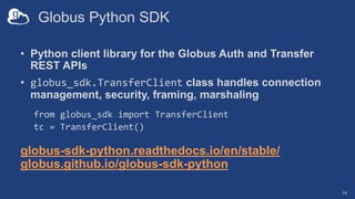 Getting Started with Globus for Developers | PDF