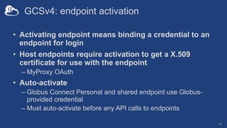 Getting Started with Globus for Developers | PDF