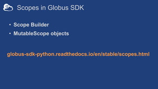 Getting Started with Globus for Developers | PDF