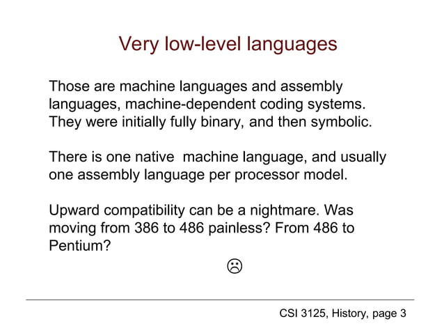 A brief history of programming languages | PPT