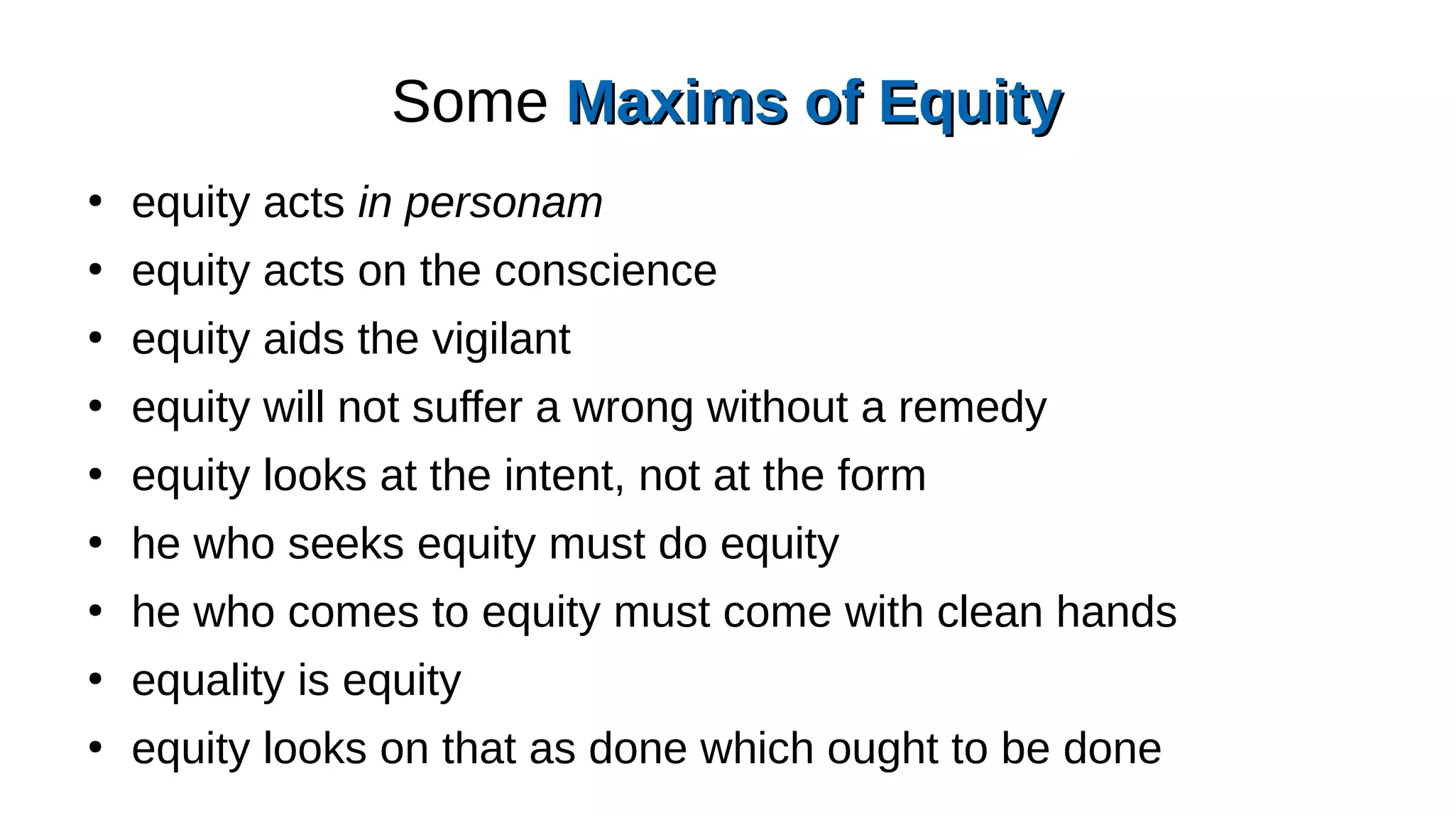 The Development of Common Law & Equity | PDF