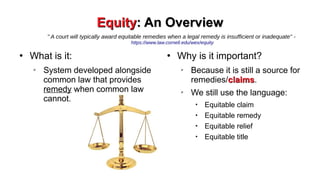 The Development of Common Law & Equity | PDF