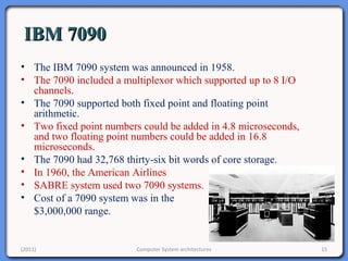 Computer System Architecture Lecture Note 2: History | PPT