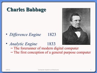 Computer System Architecture Lecture Note 2: History | PPT