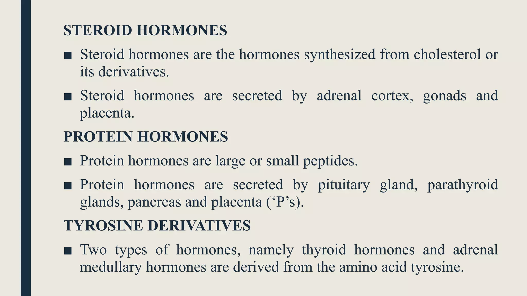 Hormones- its chemistry, classification, types, functioning, physiology ...