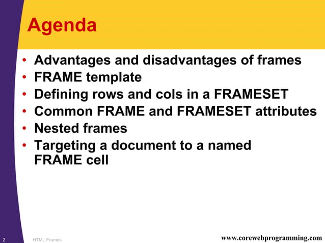 02html Frames | PPT