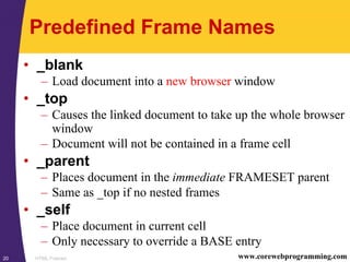 02html Frames | PPT