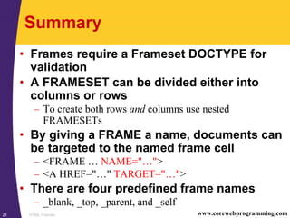 02html Frames | PPT