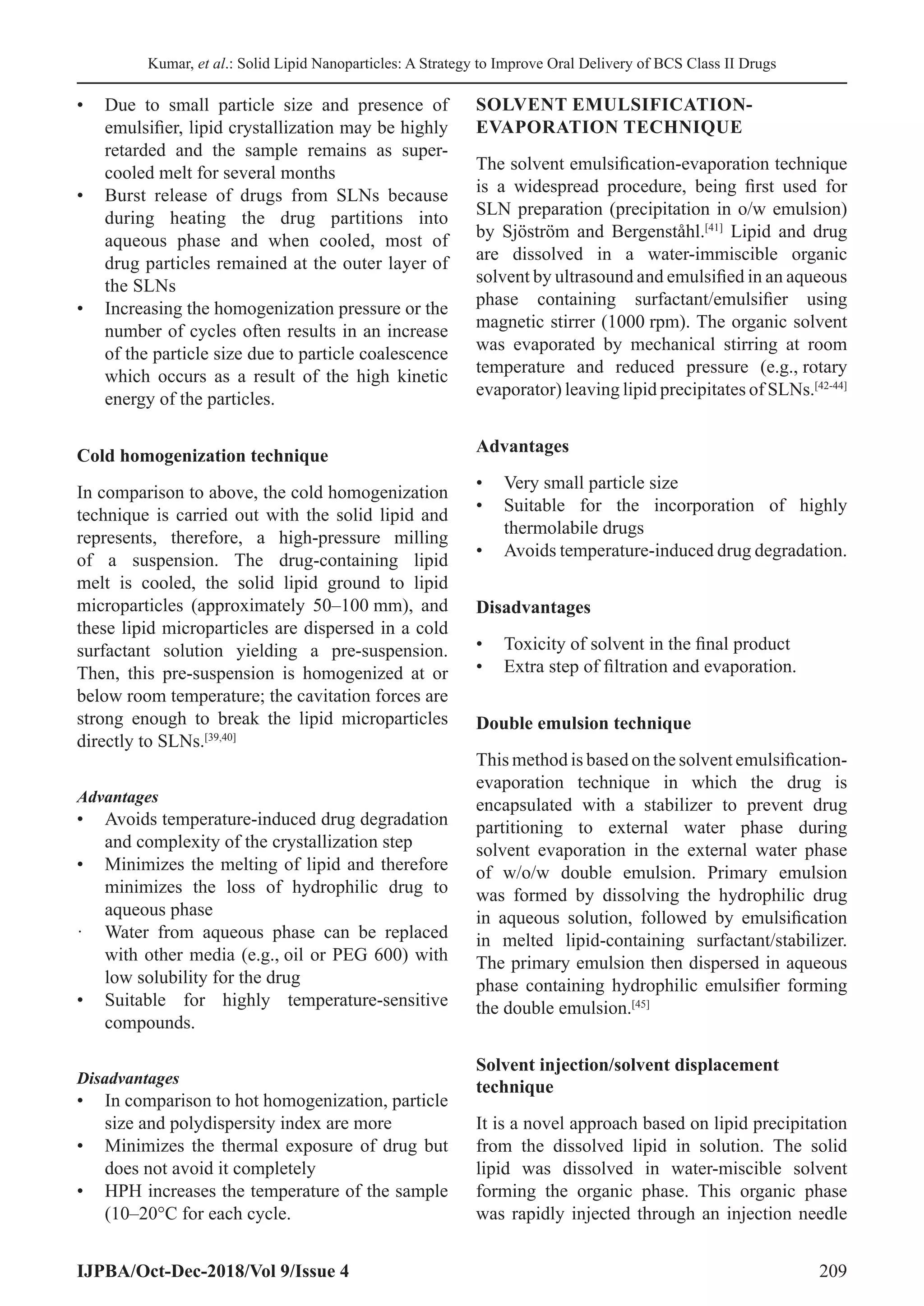 Solid Lipid Nanoparticles: A Strategy to Improve Oral Delivery of the ...