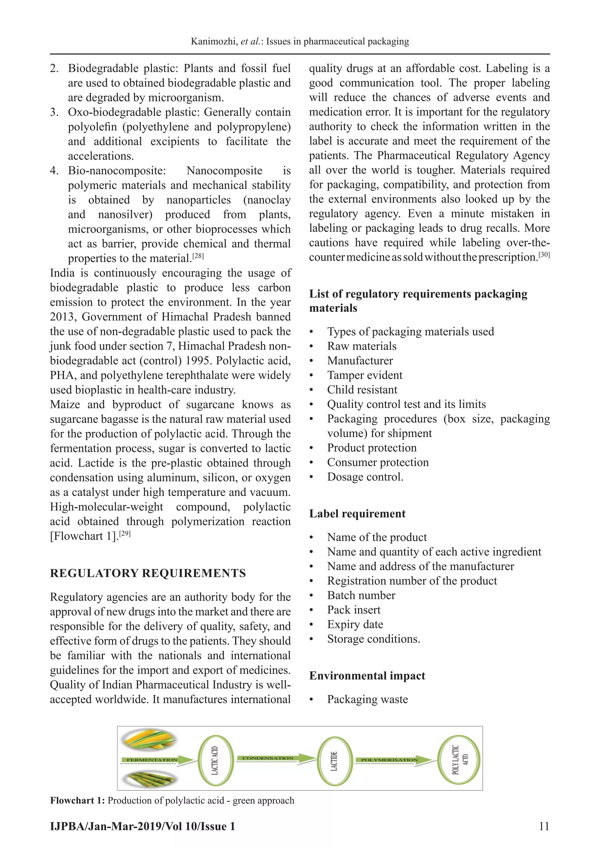 Issues in Modern Pharmaceutical Packaging - An Indian Perspective | PDF