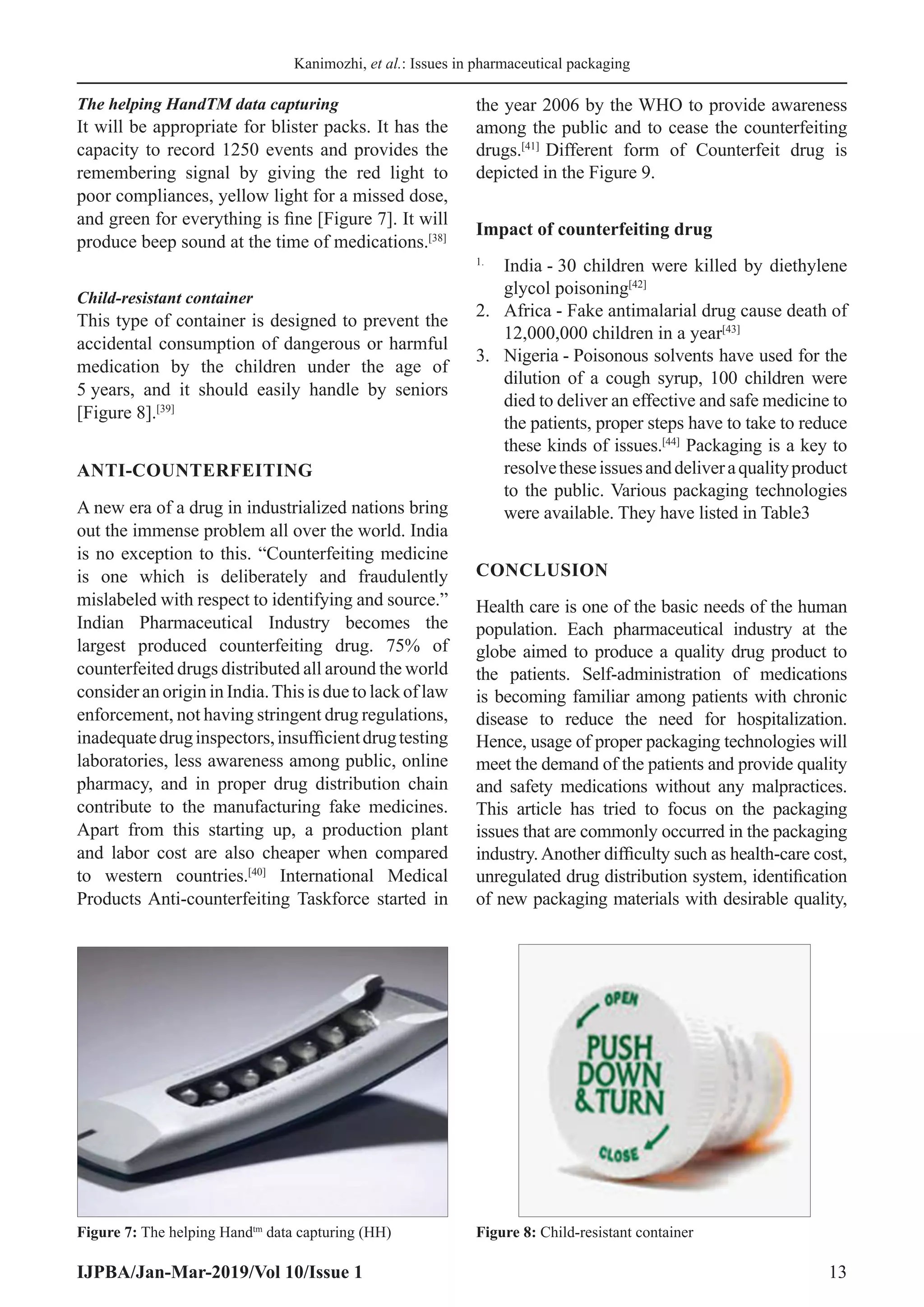 Issues in Modern Pharmaceutical Packaging - An Indian Perspective | PDF