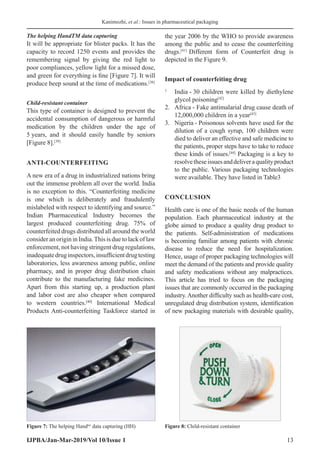 Issues in Modern Pharmaceutical Packaging - An Indian Perspective | PDF