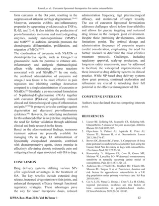 Curcumin Liposomal Formulations as Potential Therapeutics for Canine Osteoarthritis | PDF