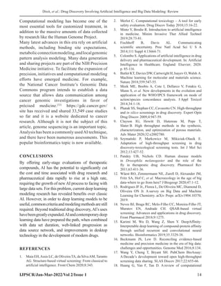 Drug Discovery Involving Artificial Intelligence and Big Data Modeling: Review | PDF