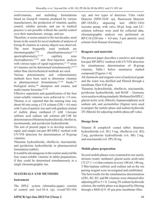 Simultaneous and Rapid Separation and Determination of Vitamins B1, B2 ...