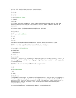 ETAS_MCQ_02 immunodermatology | PDF