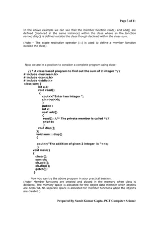 Implementation of oop concept in c++ | PDF