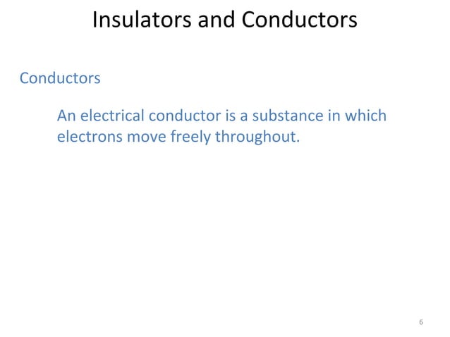 02 insulators and conductors | PPT | Physics | Science