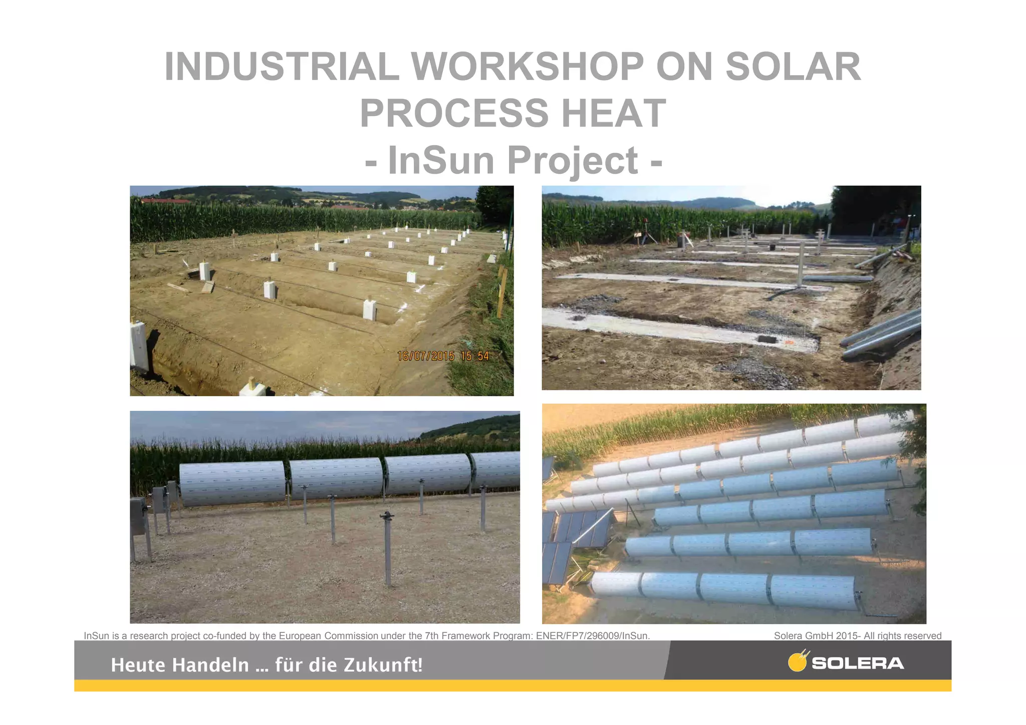 Solar process heat for lower temperature industrial processes with ...