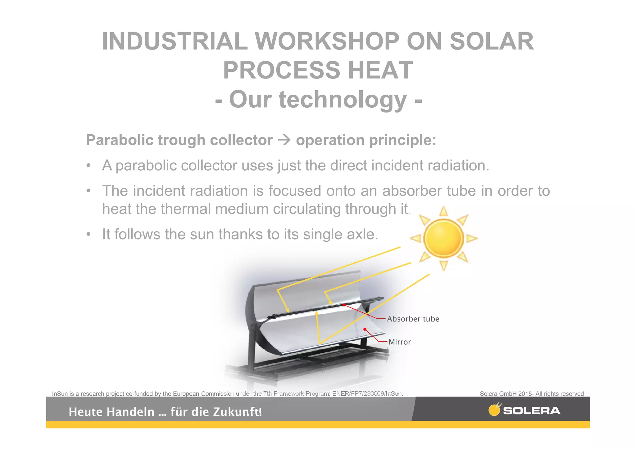 Solar process heat for lower temperature industrial processes with ...