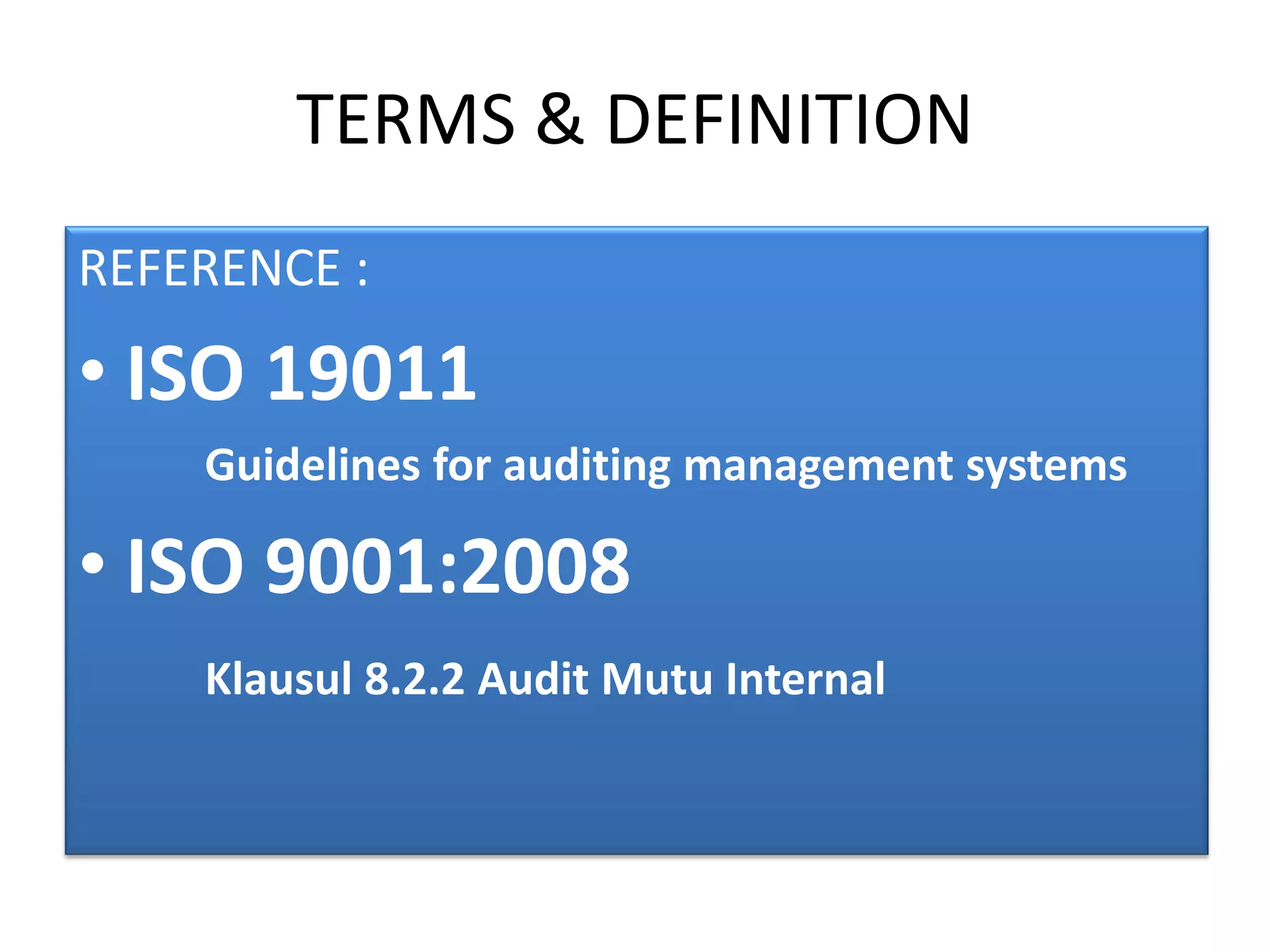 02 Internal Quality Audit Training | PDF