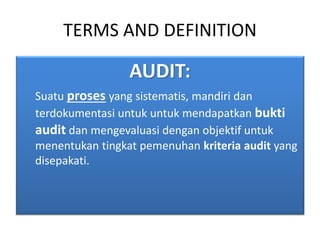 02 Internal Quality Audit Training | PDF