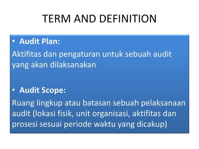 02 Internal Quality Audit Training | PDF