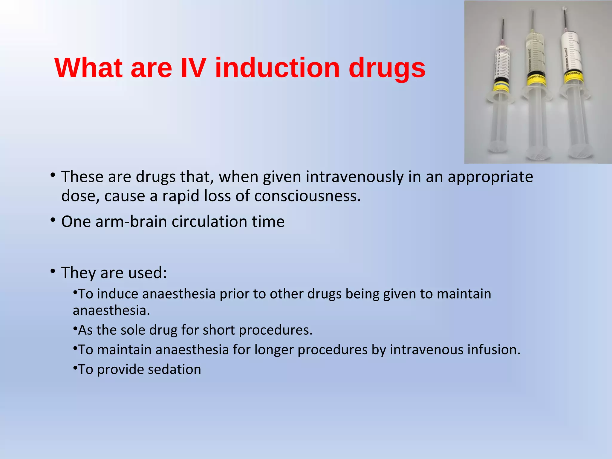 Intravenous induction agents | PPT
