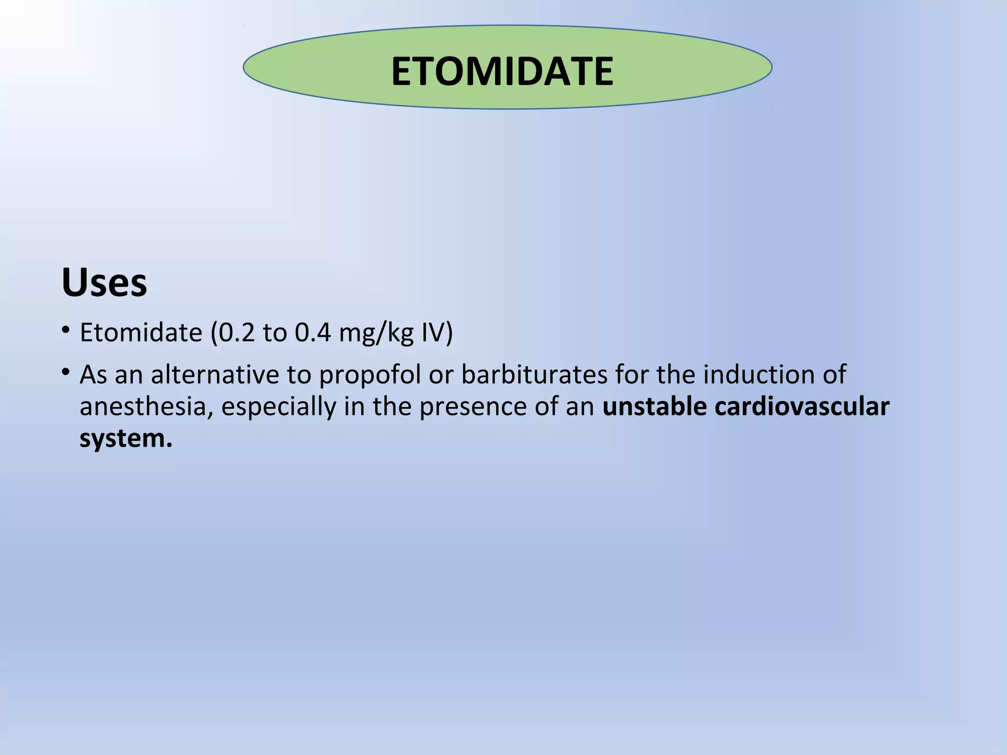 Intravenous induction agents | PPT