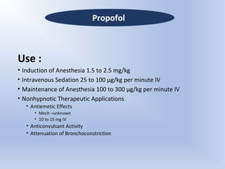 Intravenous induction agents | PPT