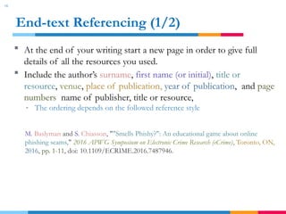 Research methods course - Introduction to Referencing | PPTX