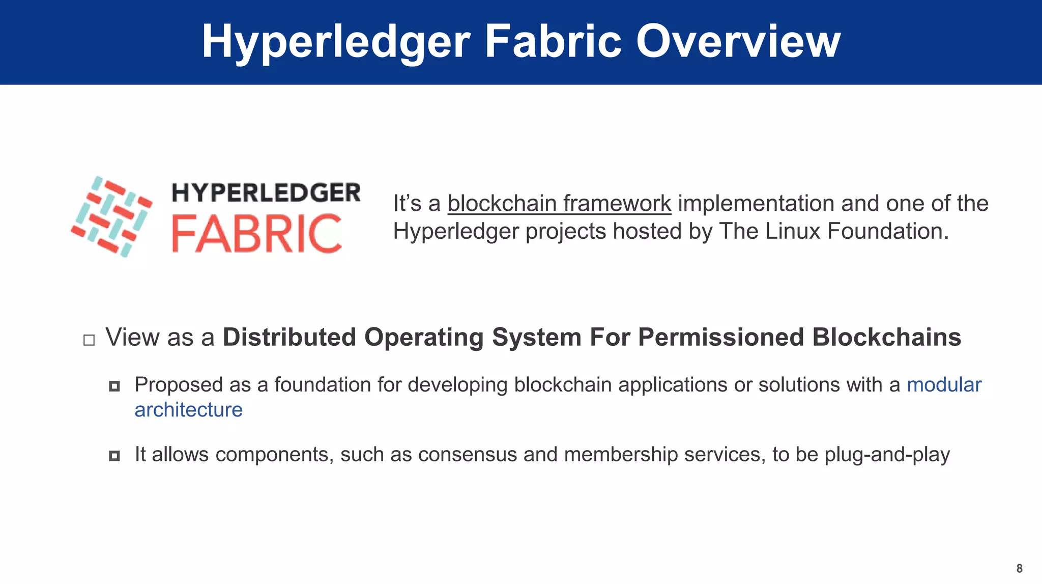 02 - Introduction to Hyperledger Fabric | PPT