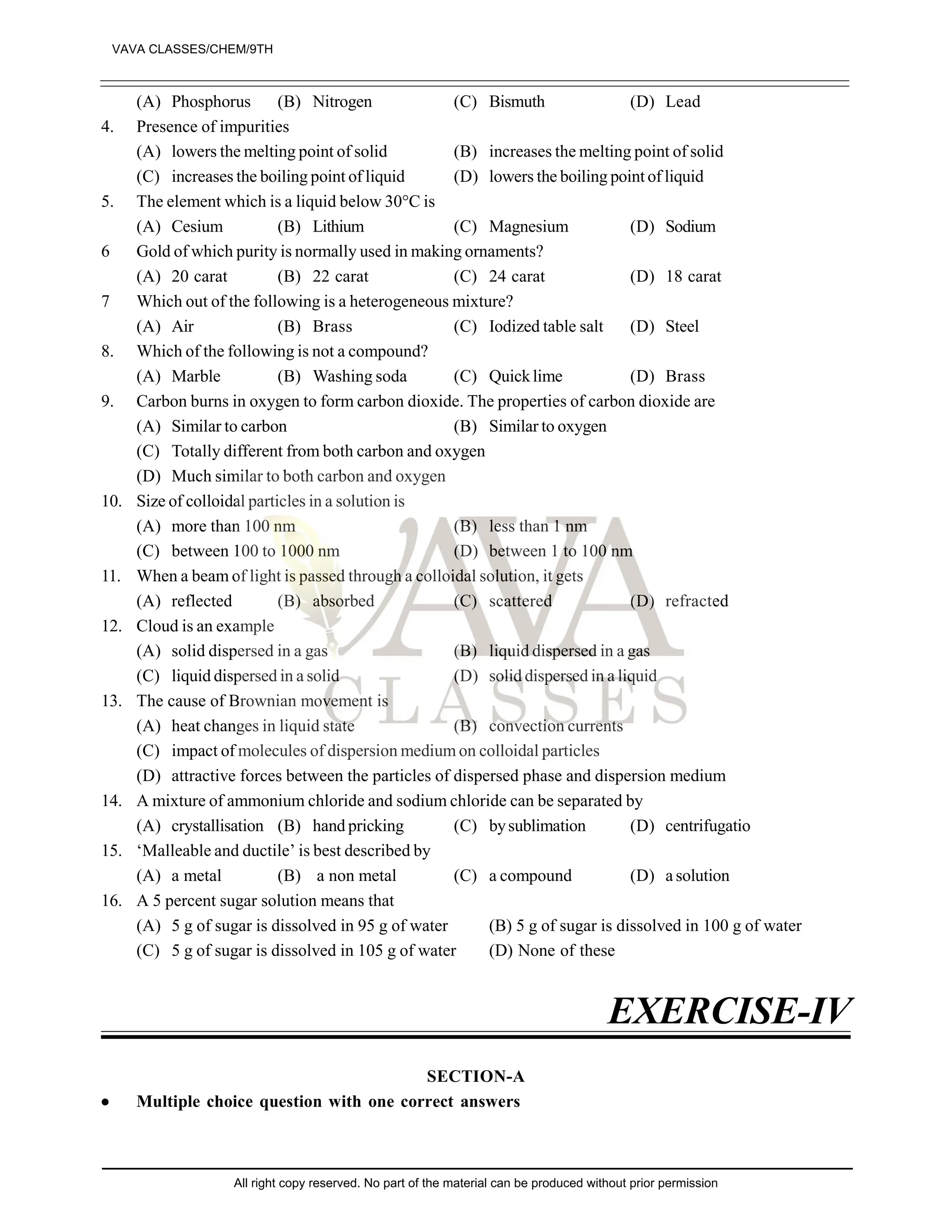 Class 9 Science chapter is matter around us pure notes pdf | PDF