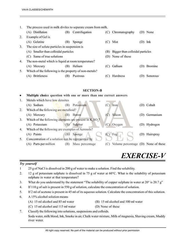 Class 9 Science chapter is matter around us pure notes pdf | PDF ...