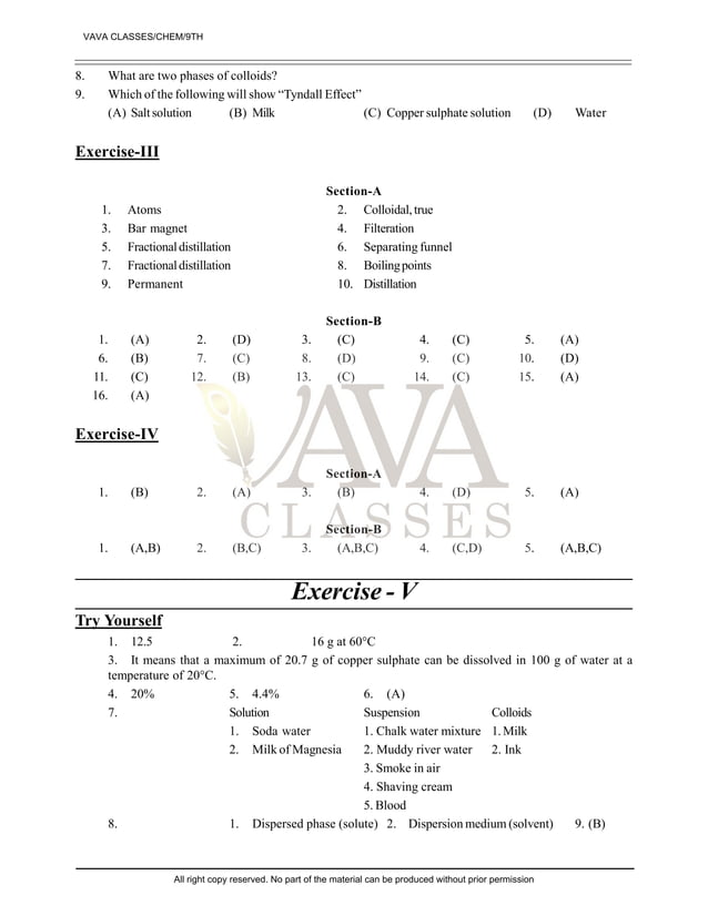 Class 9 Science chapter is matter around us pure notes pdf | PDF ...