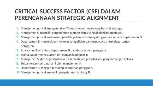 002 IT Strategic Alignment IT Governance | PPTX