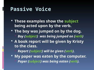 Activeand Passive Voice for High Schoolers | PPT
