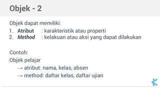 OOP - Kelas dan Objek | PDF