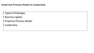 Agile Chennai 2023 | Keynote - Empirical Process control and Leadership ...