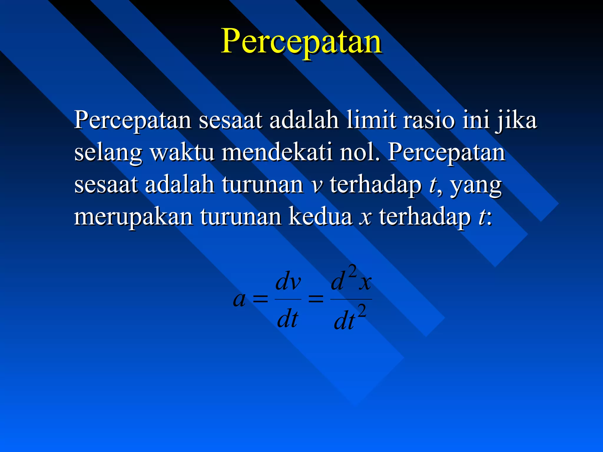 Kinematika satu dimensi | PPT