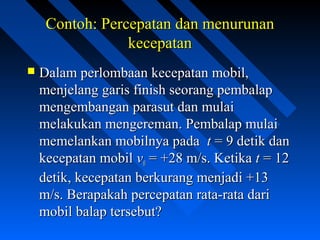 Kinematika satu dimensi | PPT