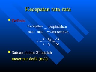 02 Kinematika Satu Dimensi fisika dasar.ppt