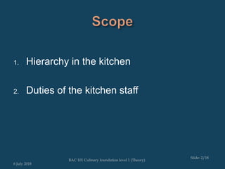 02kitchenheirarchy 121027002456-phpapp01 | PPTX | Cooking | Food & Drink